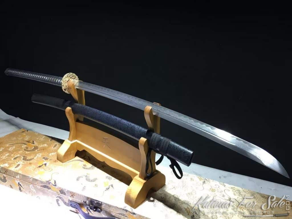 Nagamaki T10 Folded Clay Tempered with Hadori Polish and Sparkle Black ...